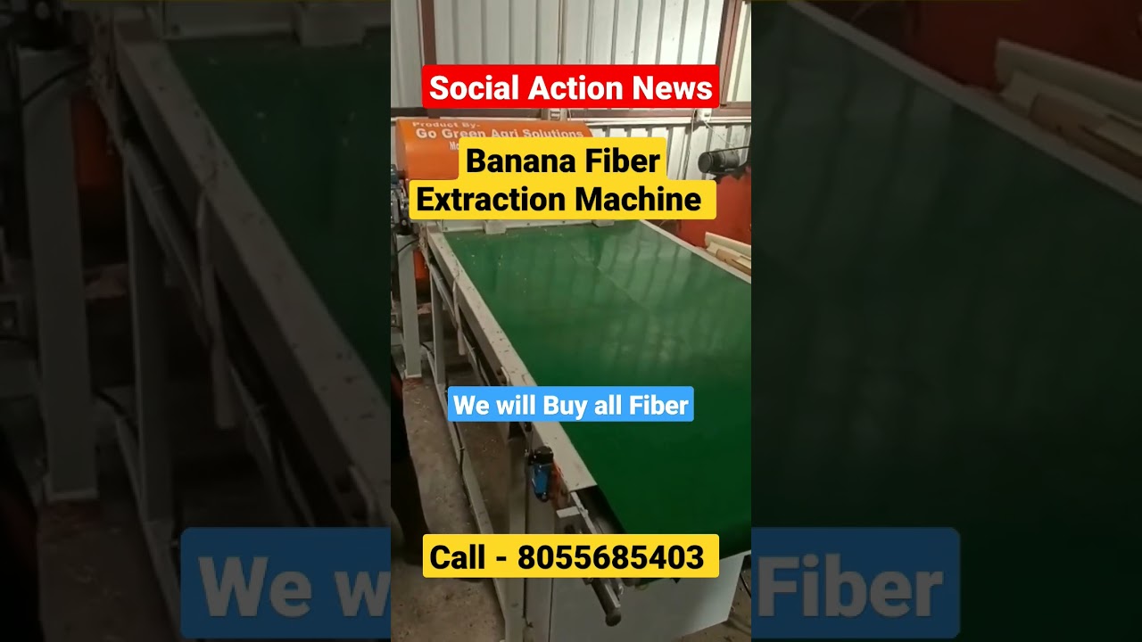 Banana Fiber Extraction Machine || Call - 8055685403 || #shorts #banana