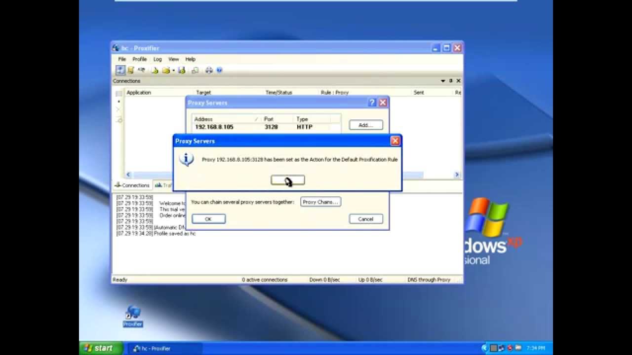 Multi-HandyCache (HTTP, HTTPS, Youtube) with Proxifier (client)
