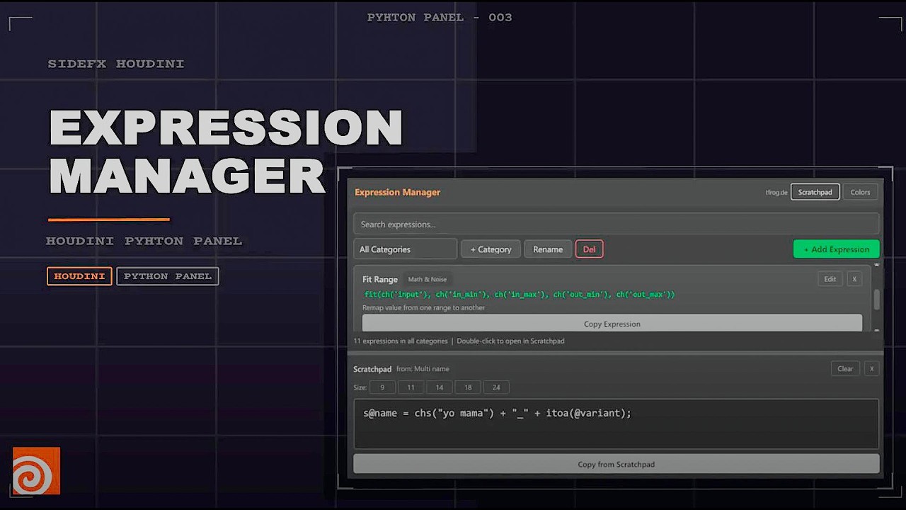 Expression Manager - Houdini tools