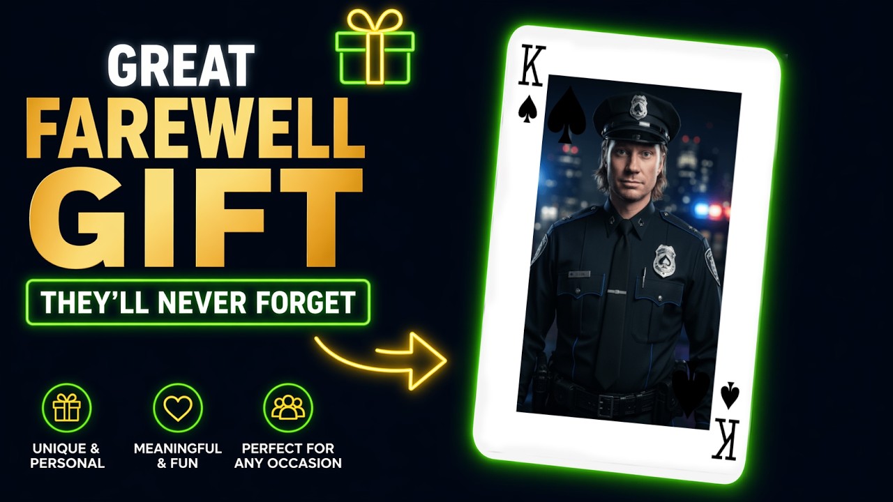 Great Farewell Gift!  Unique Personalized Playing Cards They’ll Never Forget