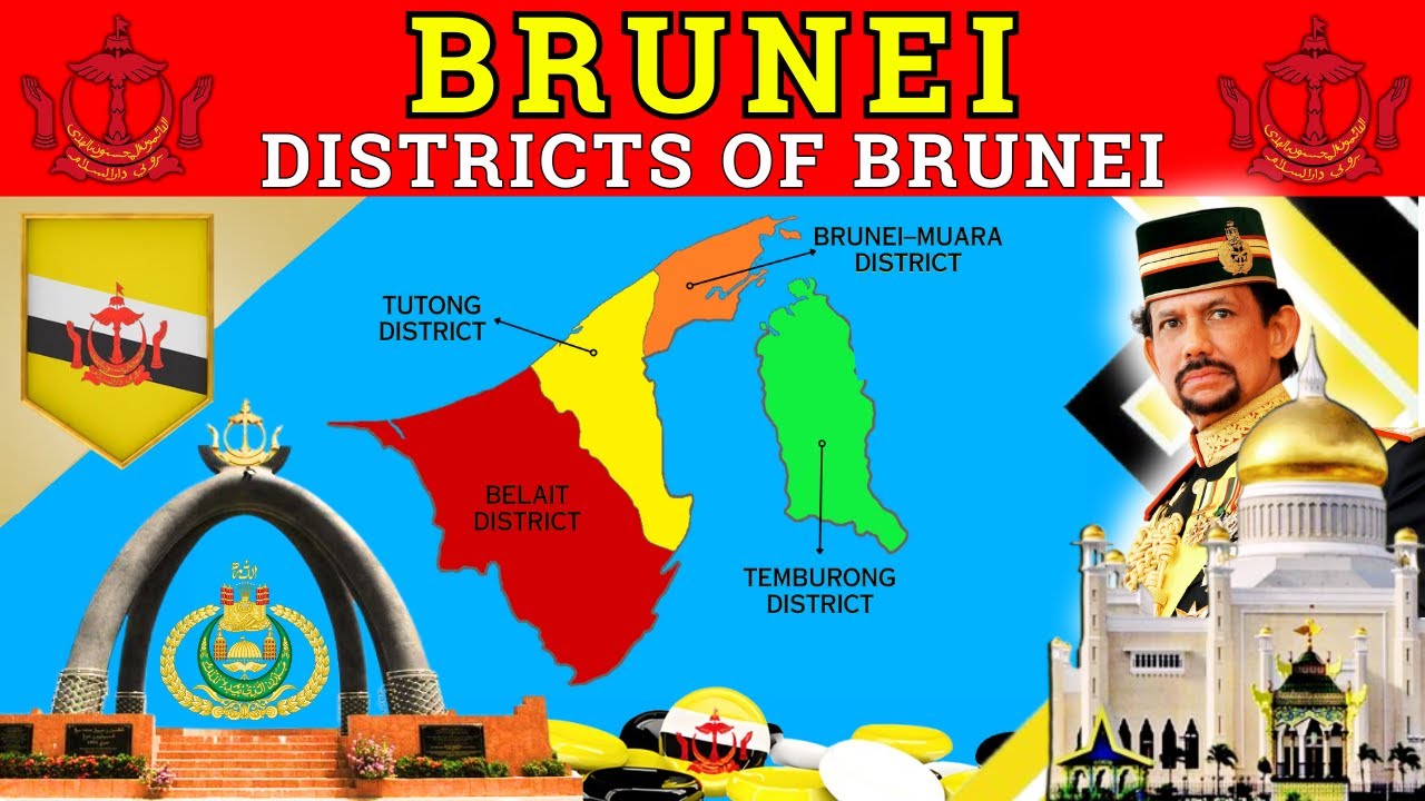 Brunei Map Explained 🇧🇳 | 4 Districts of Brunei
