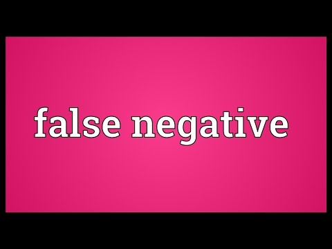 False negative Meaning