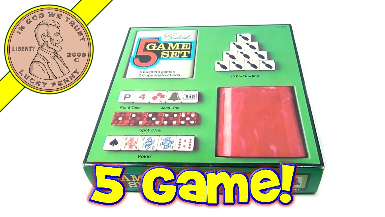 How TO Play The Game Crisloid 5 Game Set - 10 Pin Bowling, Put & Take, Jack Pot, Spot Dice and Poker