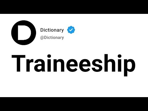 Traineeship Meaning In English