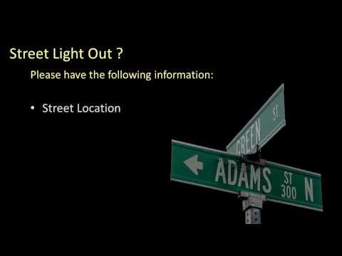 Reporting Light Pole Outages-How to report a street light outage in Havre de Grace Maryland?