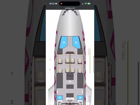 Qatar Airways A380-800 seat map with first class, business class, premium economy and economy seats