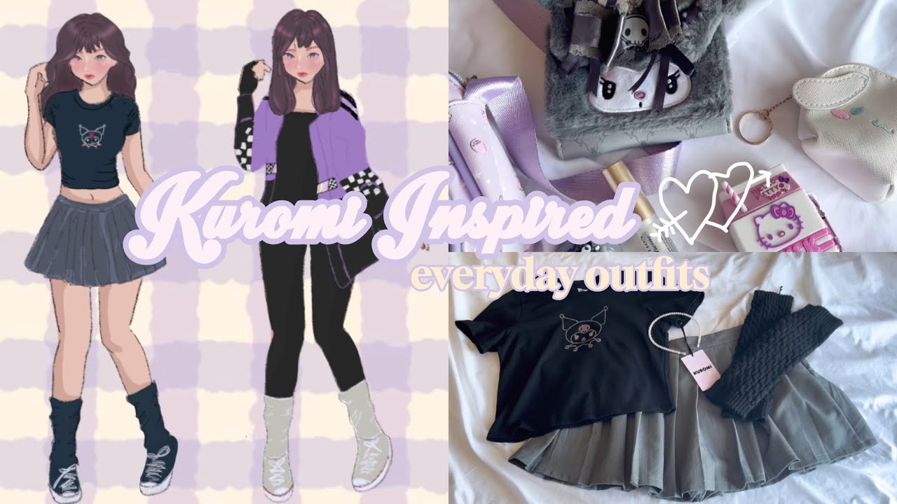 Sanrio Inspired Outfits ✮⋆˙ Kuromi edition: kawaii everyday fits
