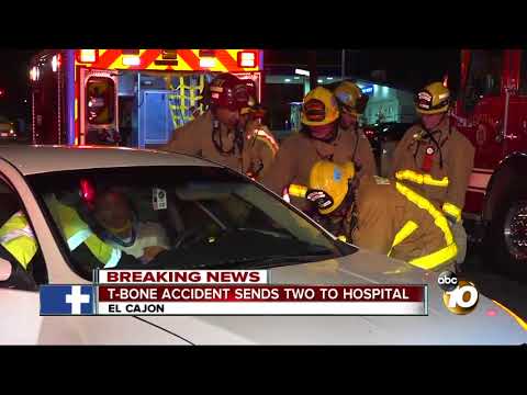T-bone accident sends two to hospital