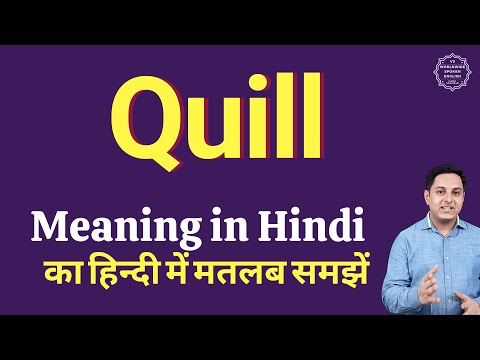Quill meaning in Hindi | Quill ka matlab kya hota hai