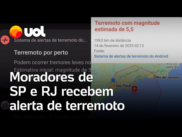 Moradores de SP e RJ recebem alerta de terremoto; tremor não aconteceu