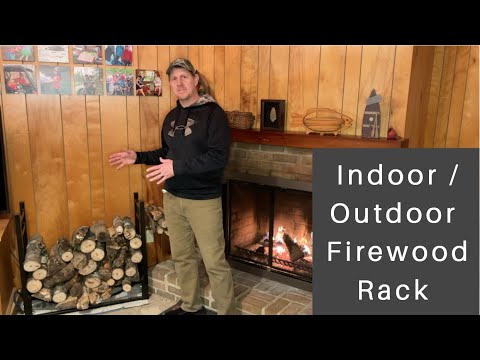 REVIEW: Sunnydaze Firewood Rack with Kindling Holder - Indoor or Outdoor Wood Storage 30" Long