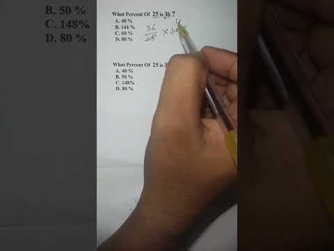 what percent of 25 is 36? #maths