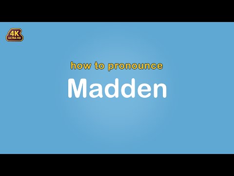 how to pronounce Madden 【Name】