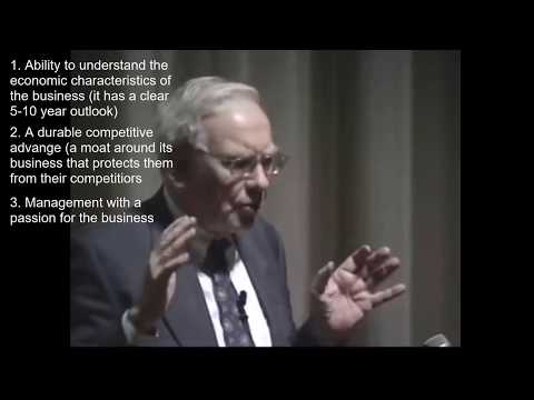 Successful Investing: Warren Buffett Explains the Three Traits of a Wonderful Business