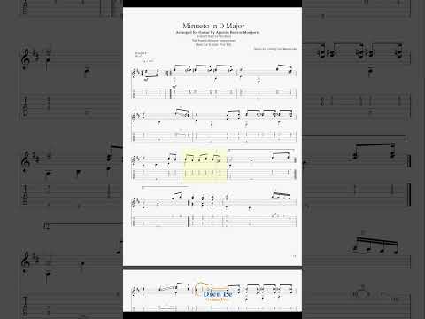Minueto in D Major (Beethoven) Guitar Arrangement