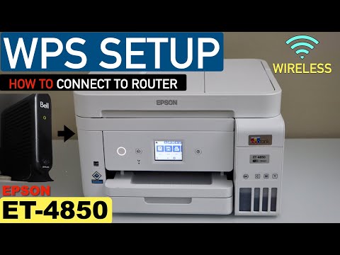 Epson Ecotank ET-4850 WPS Setup, Connect Printer To Router, Easy Method !