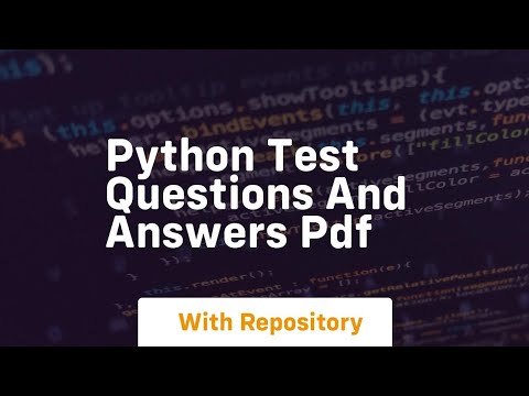 python test questions and answers pdf