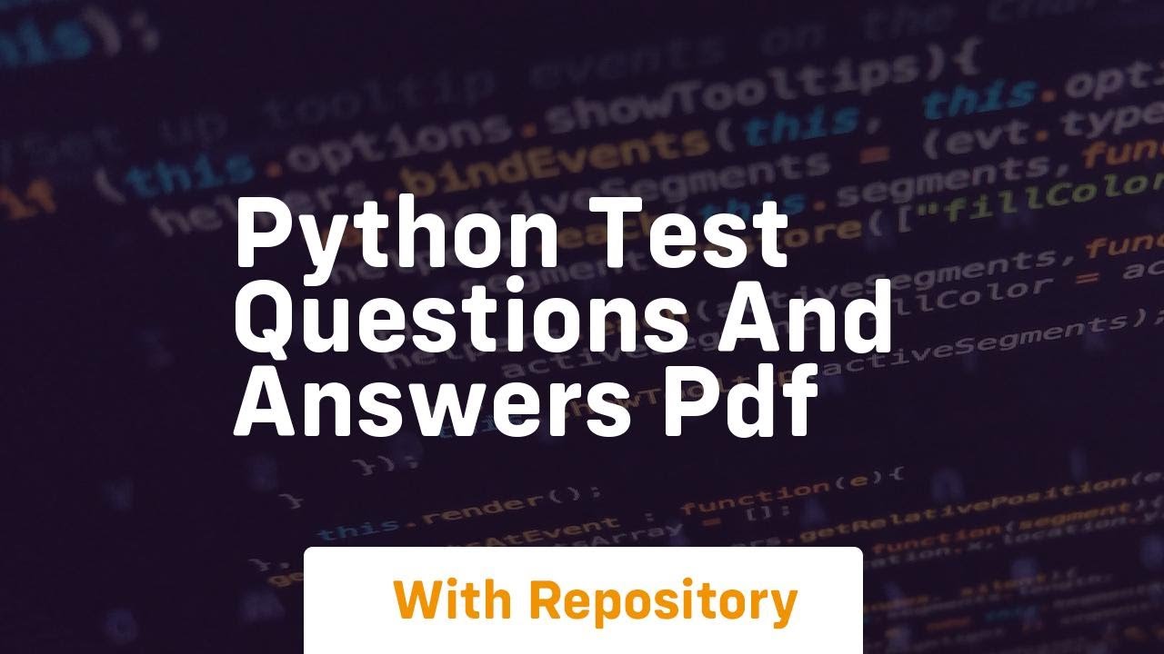 python test questions and answers pdf