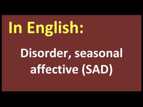Disorder, seasonal affective SAD spanish MEANING