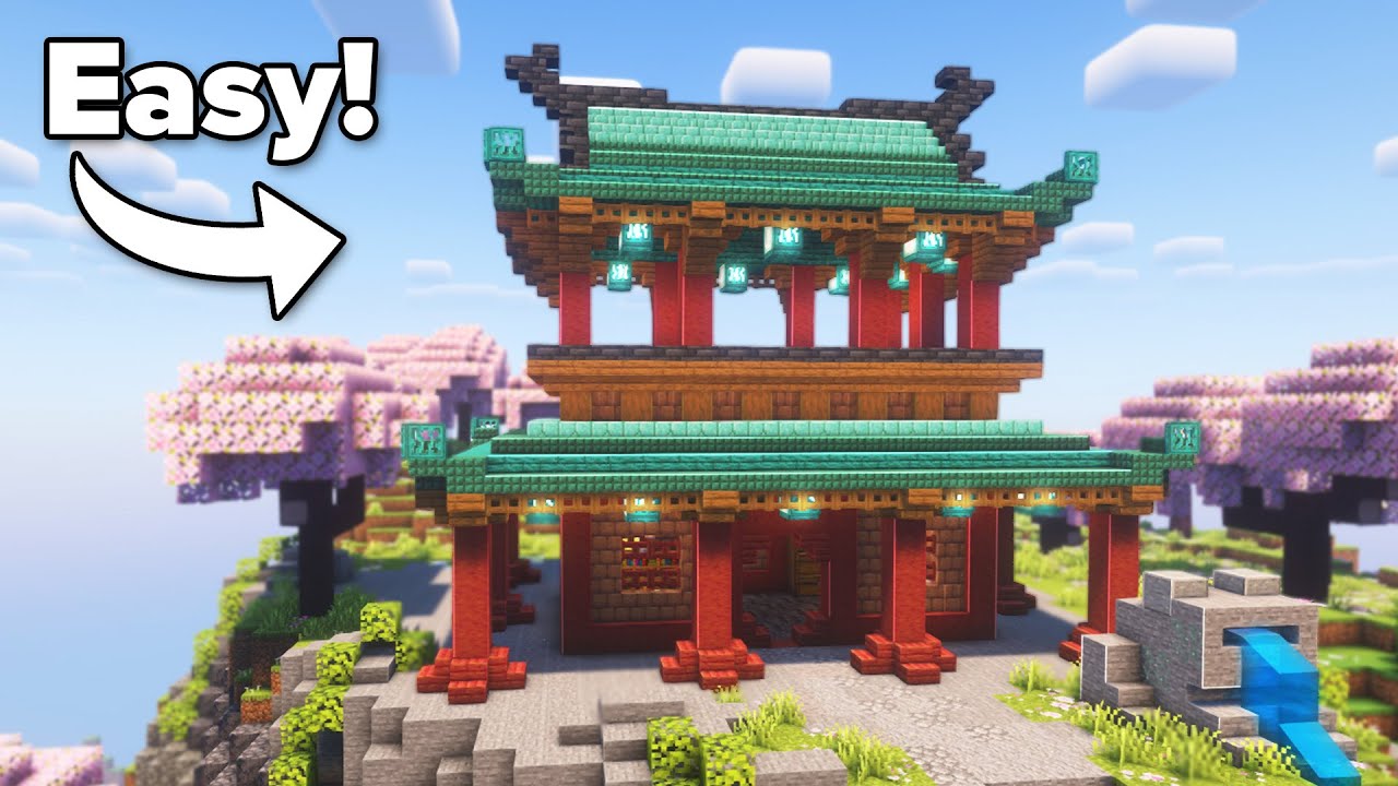 Minecraft: How to Build a Japanese Temple | Tutorial🏠 - Minecraft Builders