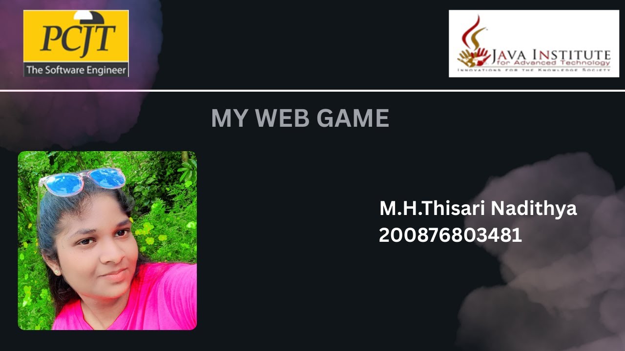 JavaScript 2D Game Development - Java Institute Of Advance Technology - M.H.Thisari Nadithya