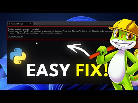 Python was not found; run without arguments to install from the Microsoft Store - FIX!