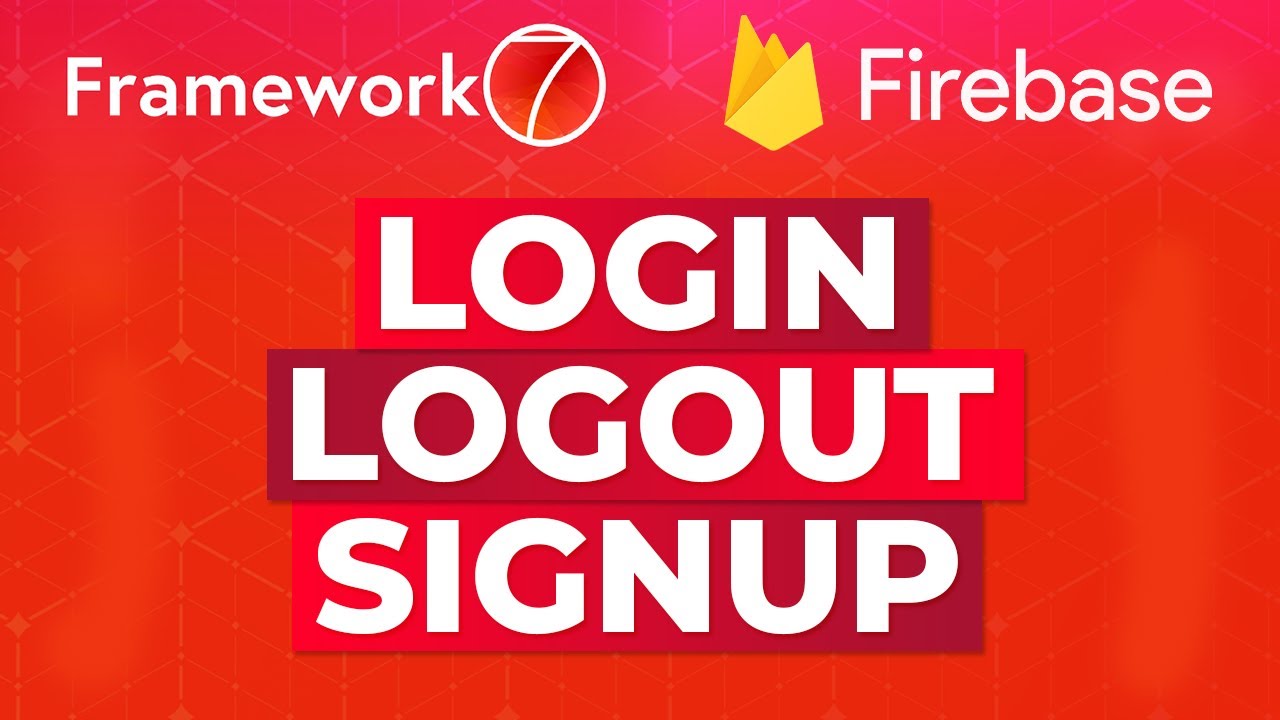 User Authentication for Framework7 using Firebase | Beginner Example Tutorial How-To