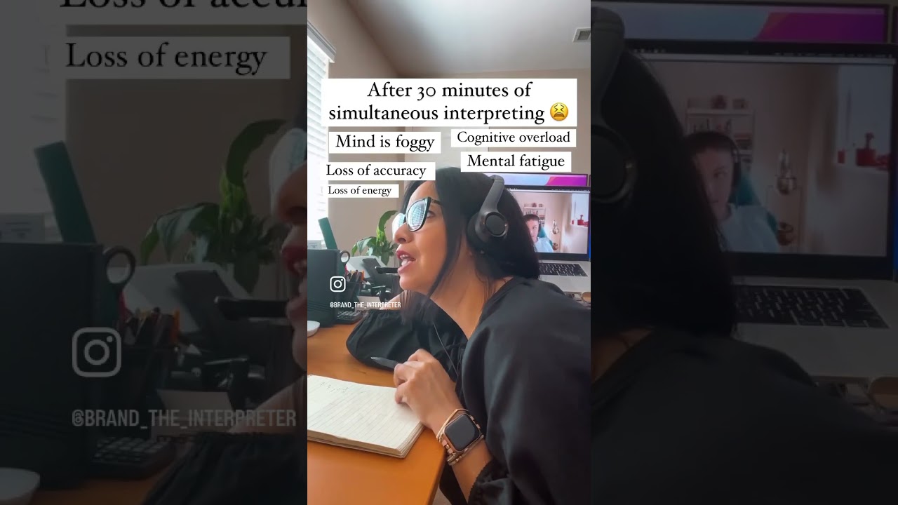 The Simultaneous Interpreter who couldn’t (not for more than 30 minutes at least). 😩