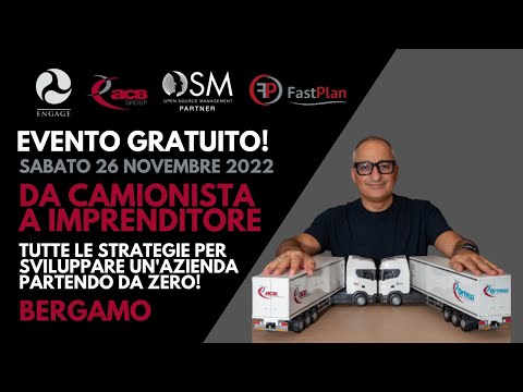 Evento gratuito per imprenditori e autotrasportatori a Bergamo "Da camionista a imprenditore"