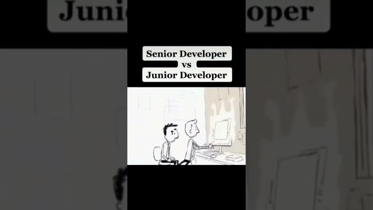 Senior Developer vs Junior Developer funny status 🤣🤣 #short #viral #shorts #funny #programming