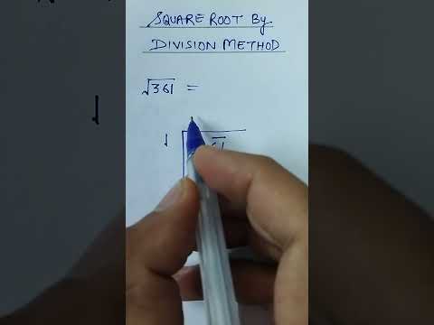 Square Root By Division Method