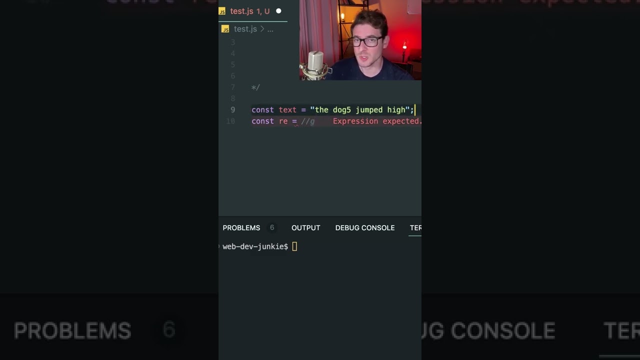 How to use regex to check if a javascript string contains a pattern #shorts