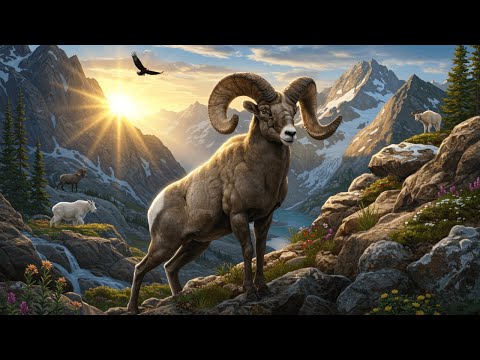 🏔️ Meet the Amazing Ram Wild Sheep! 🐏 | Fun Animals for Kids