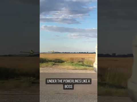 Crop Dusting Under Hydro Power Lines • #ThatBeardedMechanic #Shorts #ArtysAir