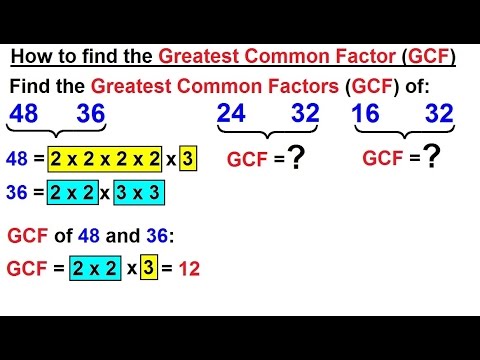 Math: What Every 5th Grader Should Know: Algebra Prep (12 of 58) Ch 0: Greatest Common Factor (GCF)?