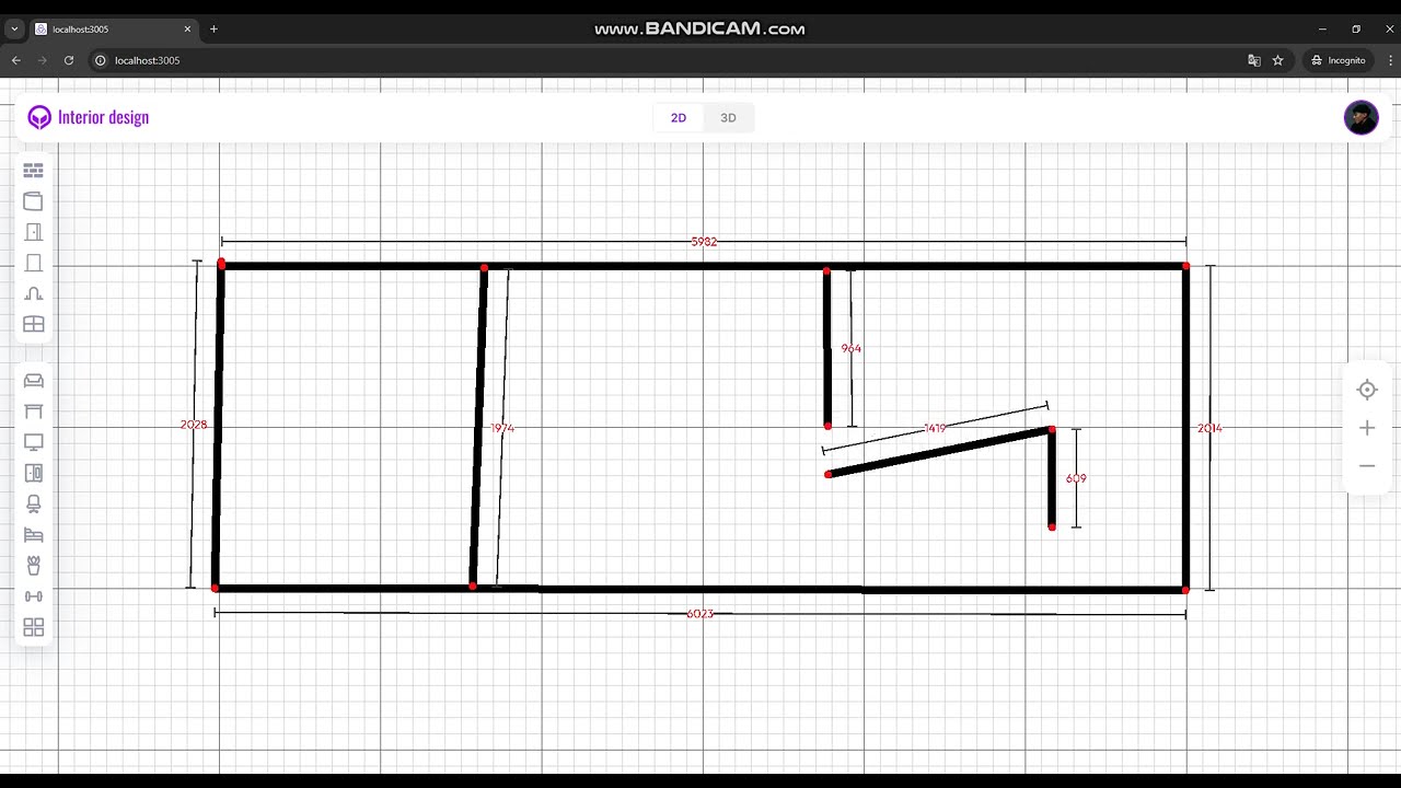 3D Interactive floorplan using Three.js ,  React three fiber and WebGL