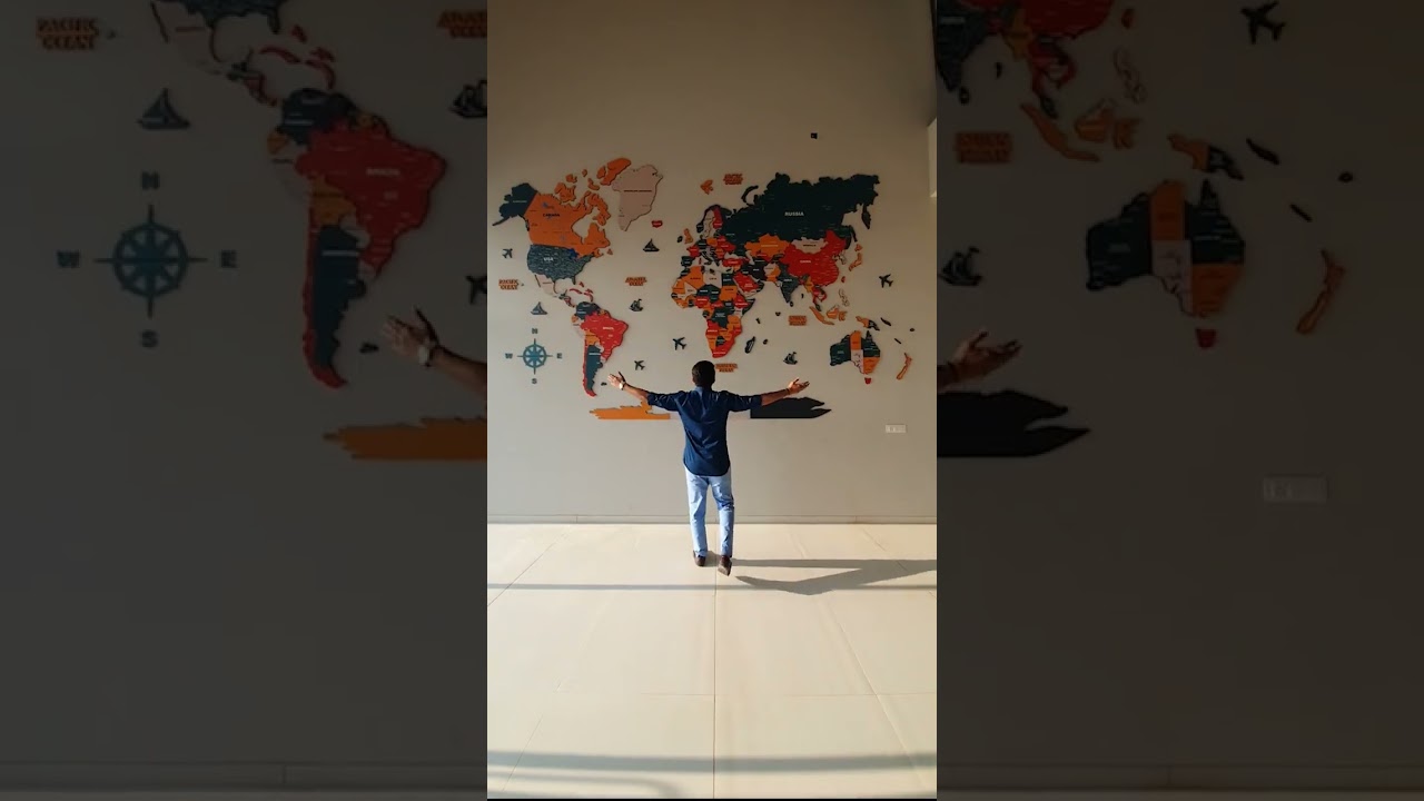 3D Pine Wooden Worldmap | Arcedior Shop