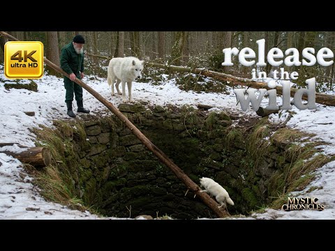Mother Snow Wolf Saves Her Cubs with the Help of an Old Guy! #animals #rescueanimals #humanity