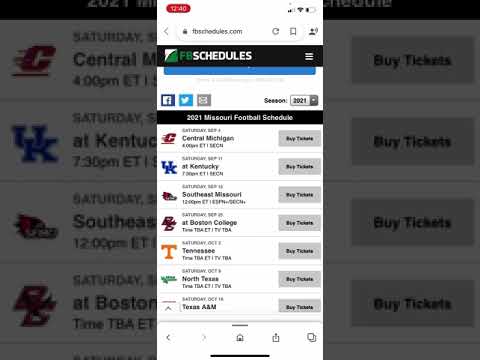 Missouri 2021 football schedule predictions!