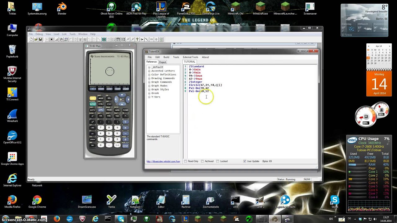 Let's Code TI Basic #2 - Circle, Pixel, Line and Text