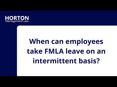 FMLA Intermittent Leave