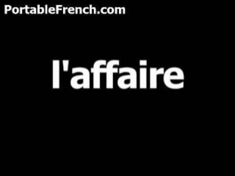 French word for bargain is l'affaire