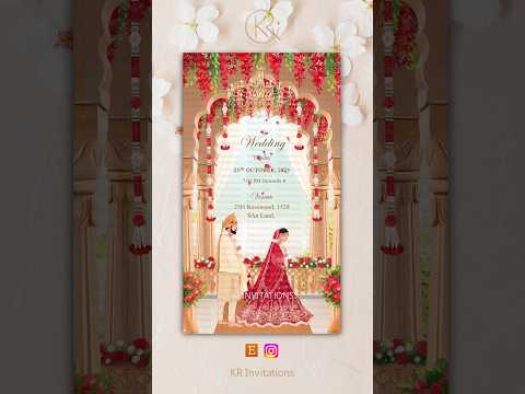 ROYAL Wedding Invitation Video #indianwedding #weddinginvitation #digitalinvites