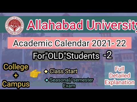 Academic Calendar//For OLD STUDENTS//2020-21// Classes start// University open/Exam/Full Explanation