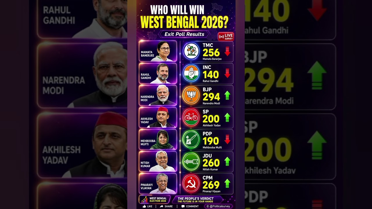 West Bengal Election 2026 Opinion Poll #shorts #india #politics #bjp #news #viral #vote #westbengal