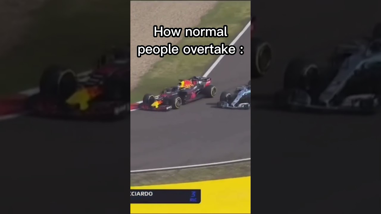 How normal people overtake vs how Max Verstappen overtakes 💀 #f1 #shorts
