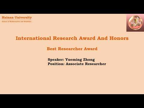 Assoc. Res. Dr. Yueming Zhong | Hainan University | China | Best Researcher Award |