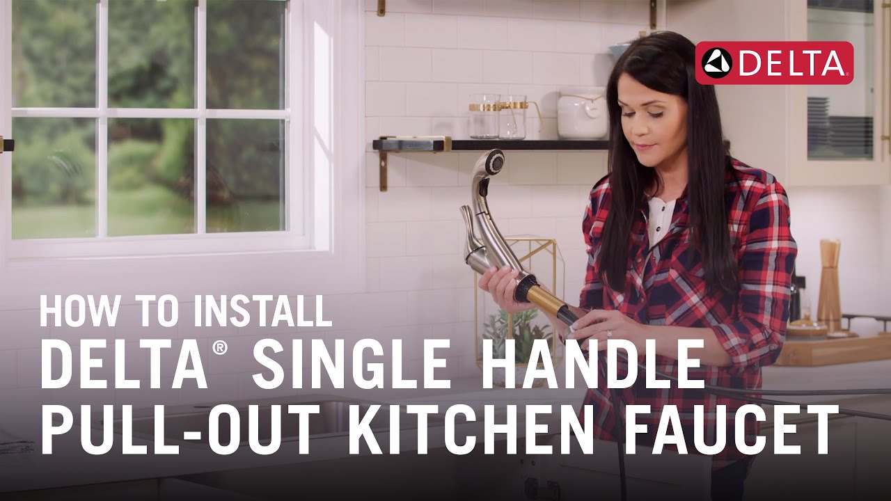 How to Install a Delta® Single Handle Pull-Out Kitchen Faucet