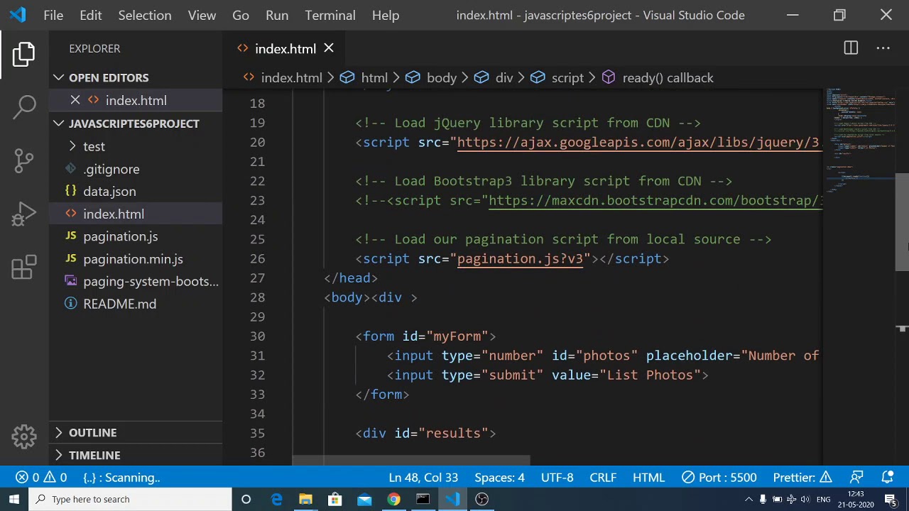 Build a Javascript Random User Generator With Pagination Using Random User API Full Project