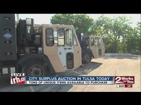 Garbage trucks for sale at Tulsa city surplus auction